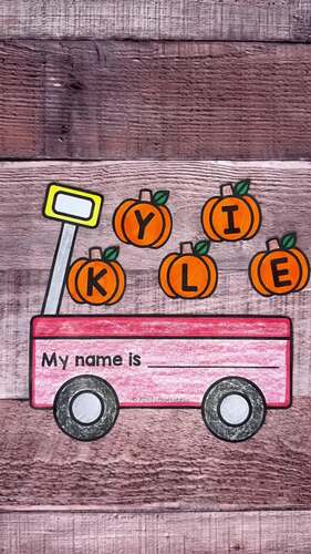 EDITABLE Pumpkin Wagon Name Craft Activity, Fall Bulletin Board ...