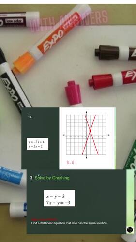 Activity/ Practice: Solve Systems of Equations by Graphing No Prep PPT