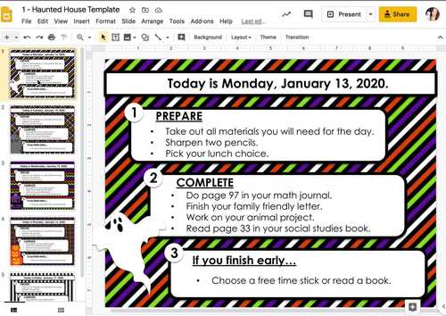 Editable Morning Work Presentation Google Slides PPT Templates ...