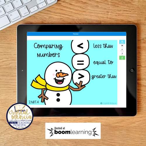 2NBT4 Comparing Two 3-digit Numbers Boom Cards™ | Distance Learning
