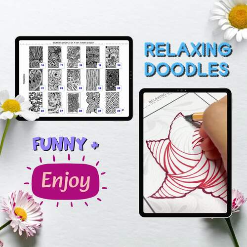 Relaxing doodle : funny & enjoy - mindfulness doodle for all by AB ...