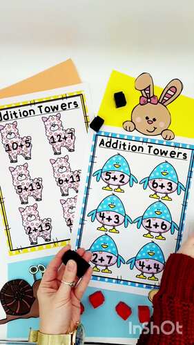 Spring Addition within 20 Activity one-to-one correspondence Pre-K ...
