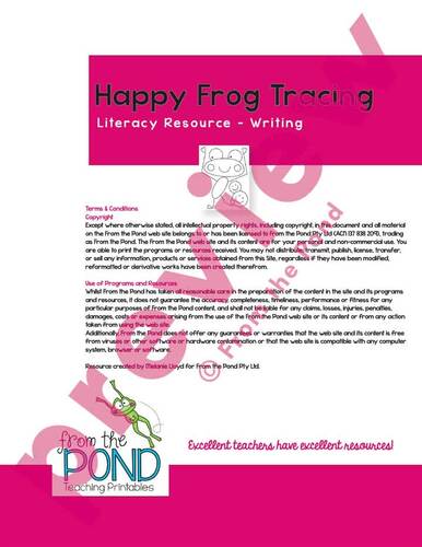 Happy Frog Shape Tracing | Ellipse and Handwriting Lines for Early Writers