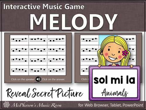 Solfege Interactive Melody Game Sol Mi La Reveal the Secret Picture ...