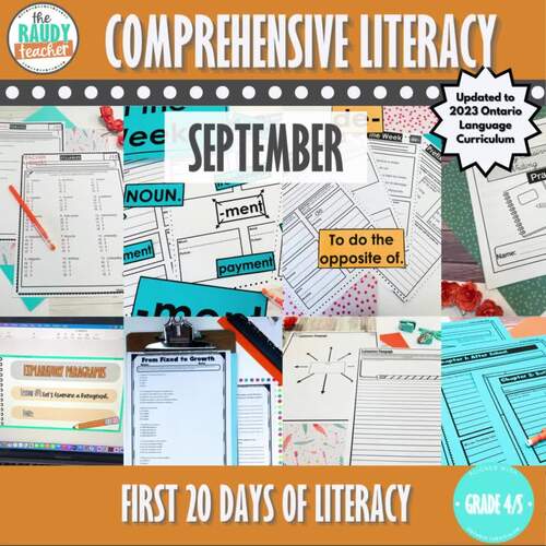 Grade 4/5 September Language Starter Pack | Ontario Curriculum | First ...