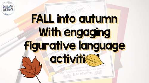 Fall Figurative Language Task Cards & Posters - Simile, Metaphor, Idiom ...