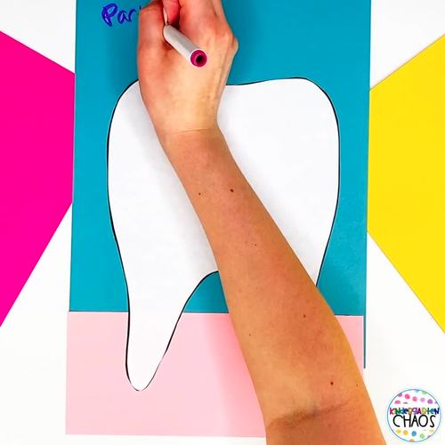Dental Health Writing Activity - Label the Parts of a Tooth | TPT