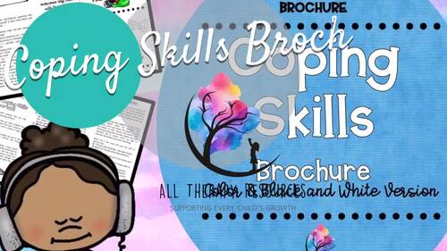 COPING SKILLS Counseling Brochure for Kids - SEL School Counselor Resource