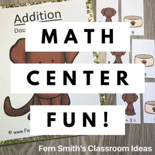 Addition Doubles Plus One Center Games by Fern Smith's Classroom Ideas