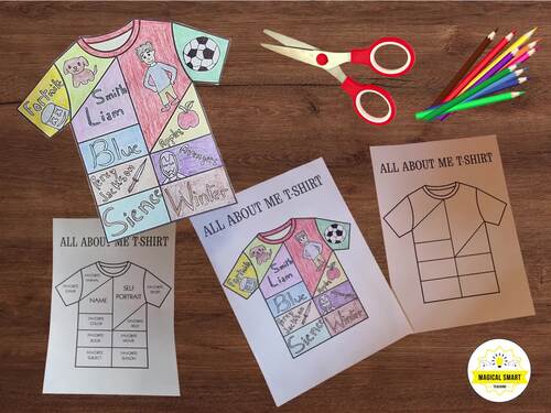 All About Me Tshirt Project- Back to School Get to Know Me Craft Activity