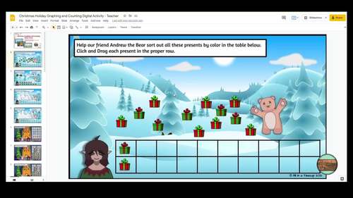 Graphing Counting Sorting Adding Christmas Digital Activity by All in a ...