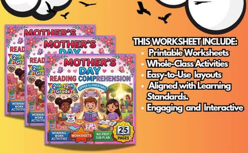 Mother’s Day Reading Comprehension Passage Activities 3rd,4th,5th,6th ...