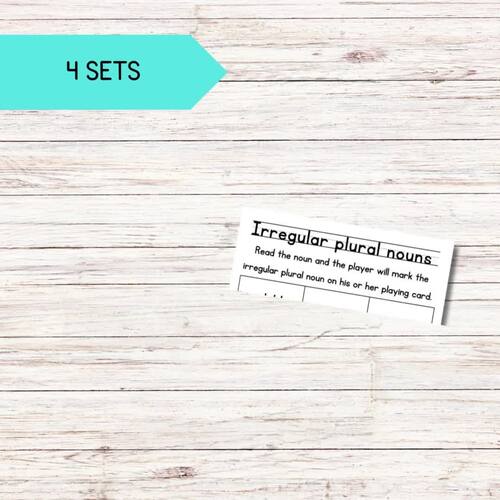 2nd Grade Language Bingo: Prefixes, Irregular Plurals, Collective Nouns ...