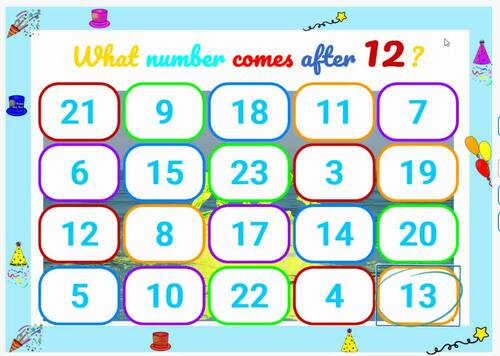 New Year 2023 Math Numbers Before and After Boom Cards Digital Math Centers