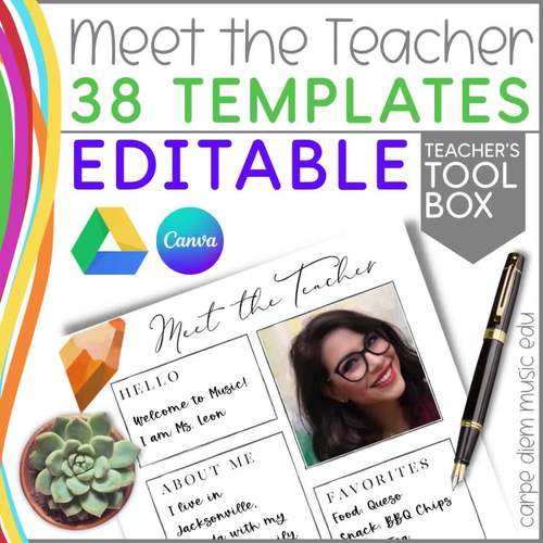 Open House & Meet the Teacher Editable Templates | Back to School Packs