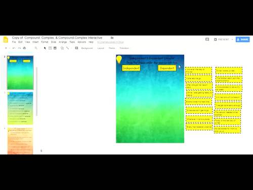 DIGITAL SIMPLE, COMPOUND, COMPLEX, & COMPOUND-COMPLEX SENTENCES ACTIVITIES
