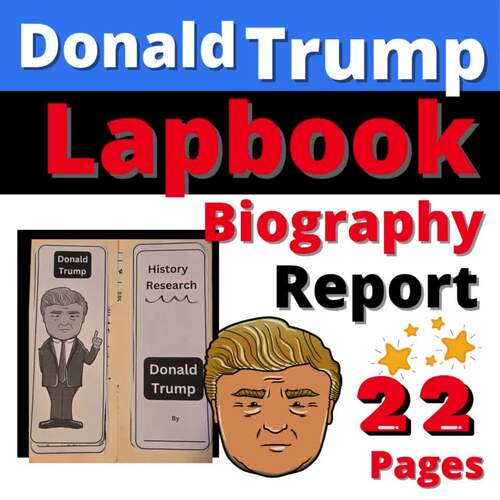 Donald Trump Lapbook Biography Presidents Day Activity by DadsDesigns