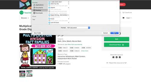 Multiplication and Division Fact Families within 100 Third Grade ...