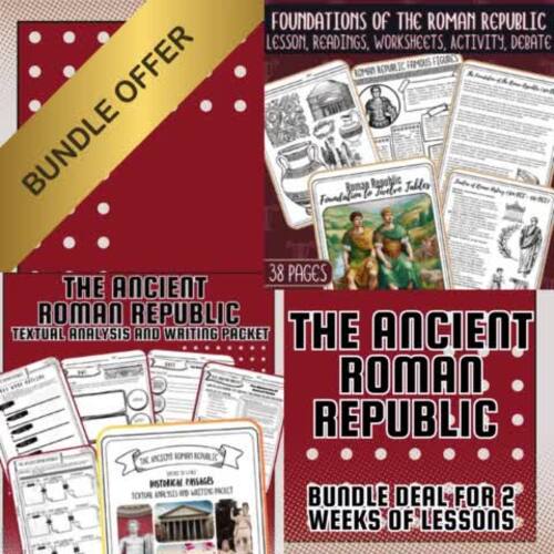 The Ancient Roman Republic Bundle Deal for 2 weeks of lessons | TPT