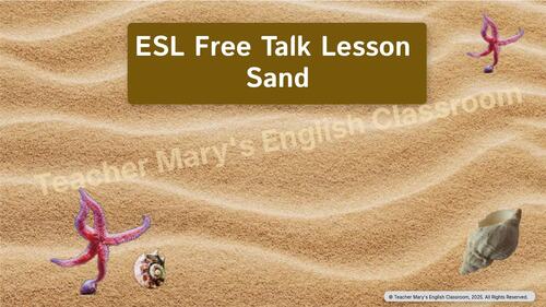 Let's Talk Sand! - Kids' ESL Speaking Activity - English Conversation ...