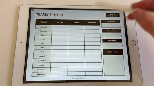 *IPAD Edition* Finance Tracker • Budget Planner Including Printable PDF ...