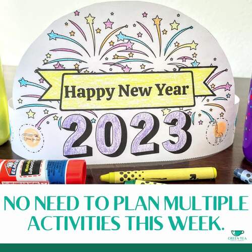 New Year’s Speech & Language Craft - No Prep Winter Speech Therapy Activity