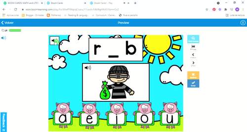 BOOM CARDS: SPELLING CVC WORDS | Shorts Wowels | Distance Learning | Farm