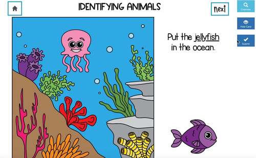Ocean Animals Boom Cards™ | Ocean Animals Basic Concepts & Language