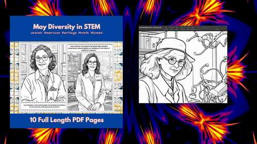 Jewish American Heritage Month Women in STEM: Diversity Coloring Worksheets