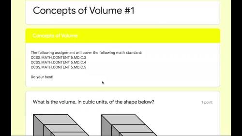 Concepts of Volume Google Classroom™ 4 Pack - Fifth Grade 1/2 off 1st ...