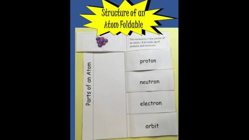 Chemistry- Structures of an Atom Foldable for Science Notebook (VAAP ...