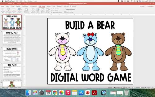 Editable Sight Word Games - Sight Word Practice (Build a Bear) | TPT