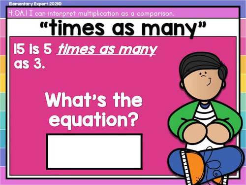 Grade 4 Digital Resource 4.OA.1 by Elementary Expert | TPT