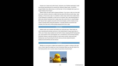 Reading Passage: Rubber Ducky by HuddleTeach | TPT