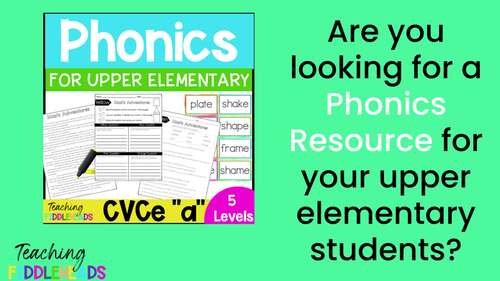 Phonics for Older Students Reading Intervention & Decodable Passages CVCe a