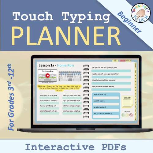 Touch Typing Planner: Keyboarding Curriculum Mapped Out (Beginners)