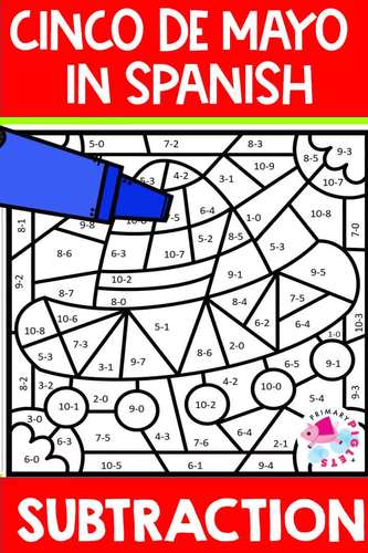 Spanish CINCO DE MAYO Math Coloring Pages Color by Number Code ...