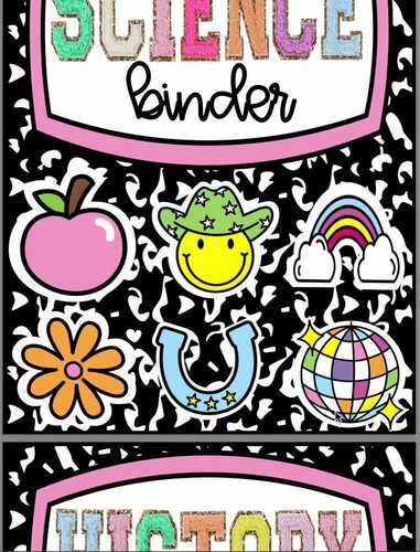 Composition Notebook Teacher Binder Covers Varsity Patch Letter | TPT