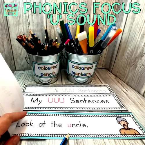 Phonics Focus ‘U’ sound Childhood or homeschooling literacy program.