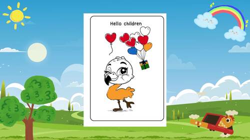 Flamingo Birthday Coloring Book Gift for Kids by BDG creative kide