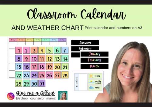 Morning Meeting Calendar & Weather Chart | Circle Time Printable for PreK–2