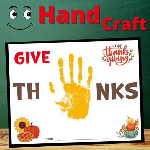 Thanksgiving Activities Craft Hand Print Fall Art Thankful by ...