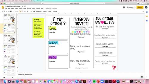 End of Year Advice Brochure Writing Activity - Digital and Print