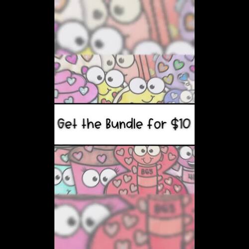 Valentine's Day Math Craft Bundle | Place Value (Base Ten Blocks)