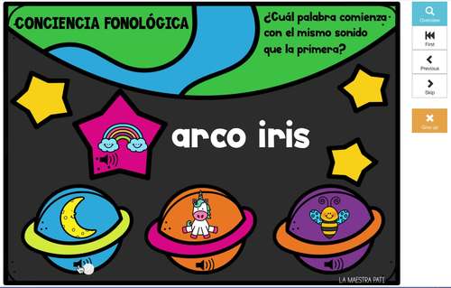 Boom Cards- Conciencia fonológica by La Maestra Pati Bilingue | TPT