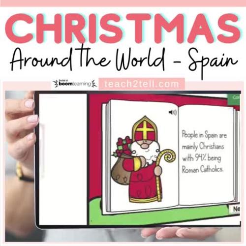 Christmas in Spain Reading Comprehension Digital Activities Boom Cards