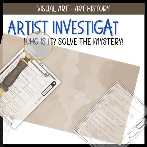 Artist Investigation Worksheet Packet, Identify the Famous Artist ...