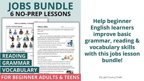 Beginner ESL Worksheets for Adult ESL Short Story, Grammar & Vocabulary ...