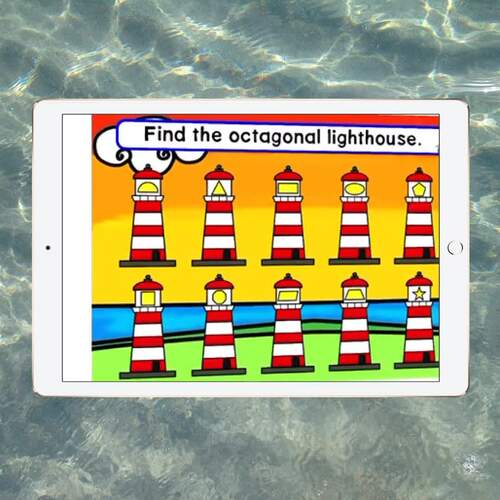 2D Ocean shapes with audio Boom games bundle by LOL - Life of Learning