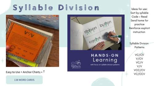 Syllable Division Practice I Orton-Gillingham I Science of Reading